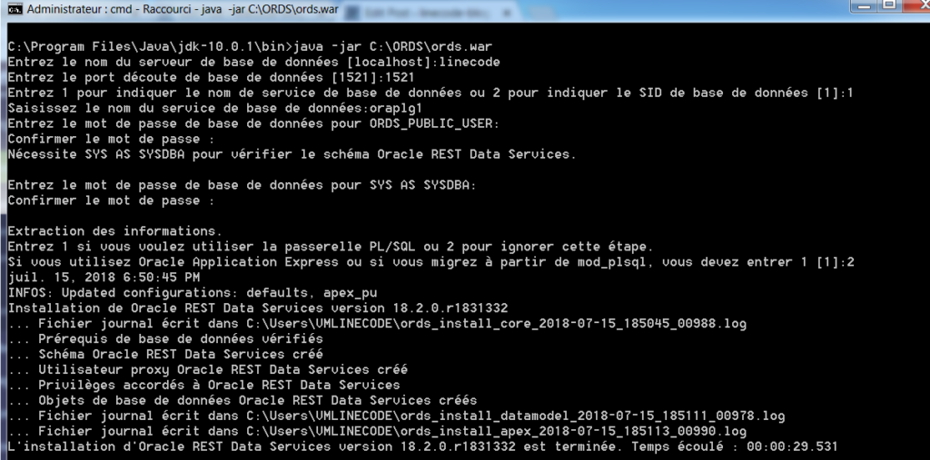 Install and use ORDS with Oracle Database12c | linecode-blog